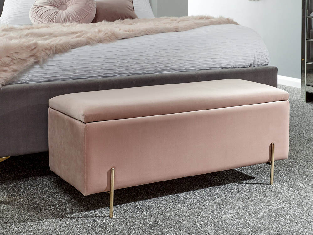 Gfw Mystica Blush Pink Ottoman Storage Bench Archers Sleepcentre