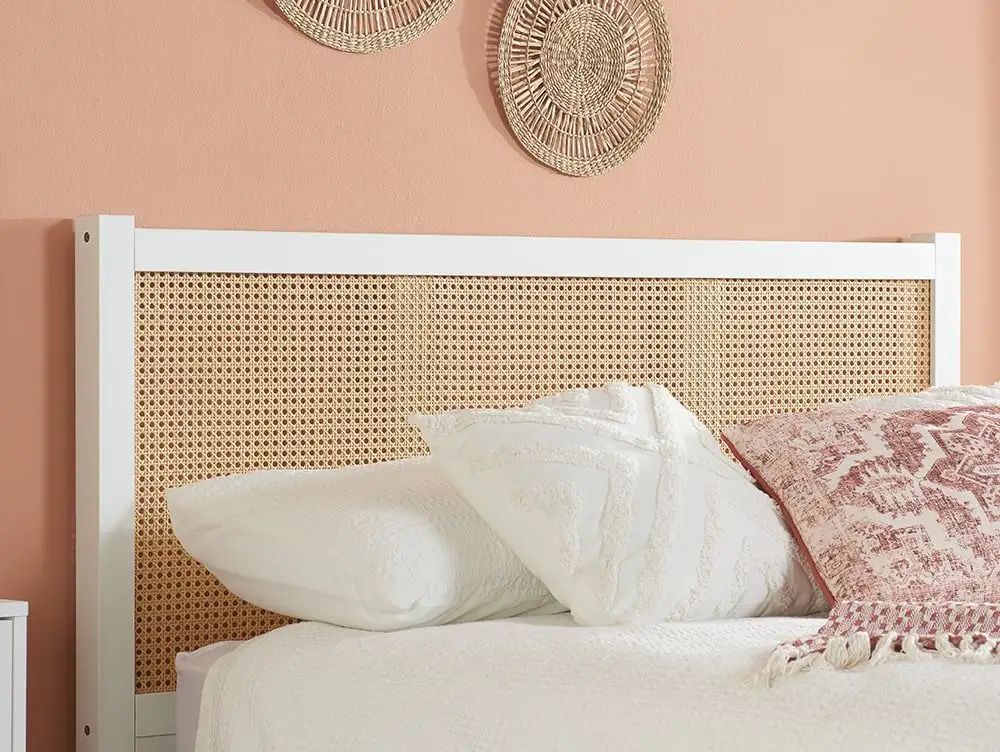 Queen bed frame rattan store