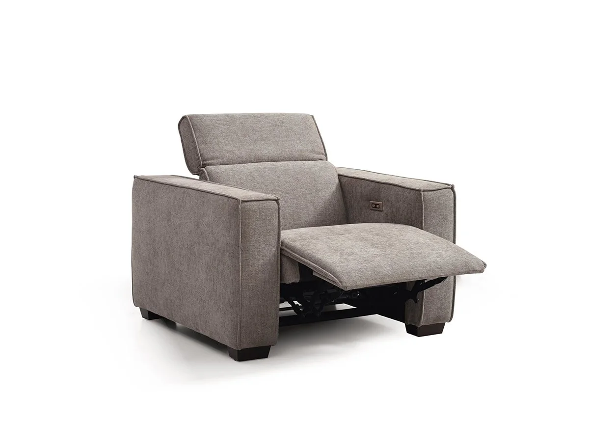Kyoto Primo Mole Chenille Fabric Power Recliner Chair