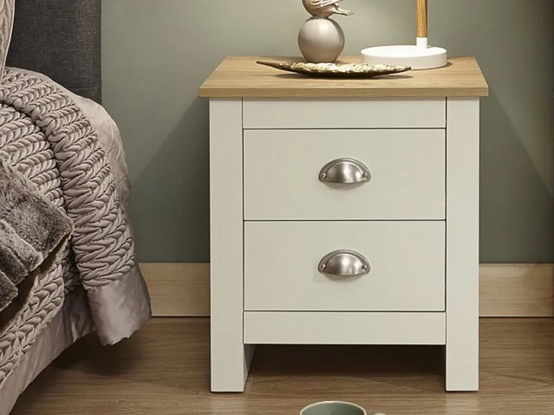 Cream oak bedside table store