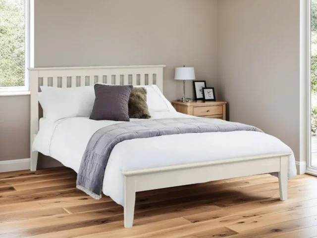 Julian Bowen Salerno 4ft6 Double Ivory Wooden Bed Frame